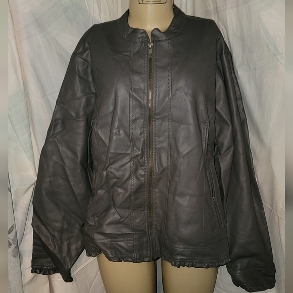 Baccini | Jackets & Coats | Baccini Black Faux Leather Jacket Goth Core ...